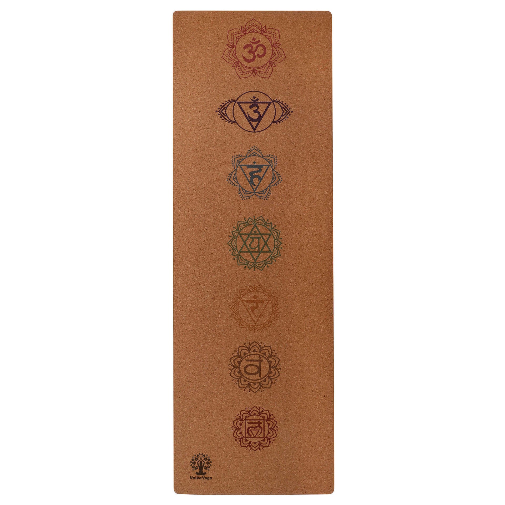 7 Chakras Cork Yoga Mat by Valka Yoga